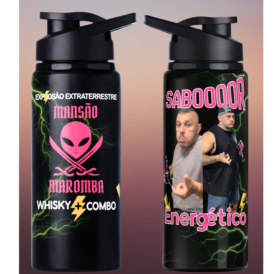 Coqueteleira Garrafa Squeeze Sabor Energético Toguro Mansão Maromba ...