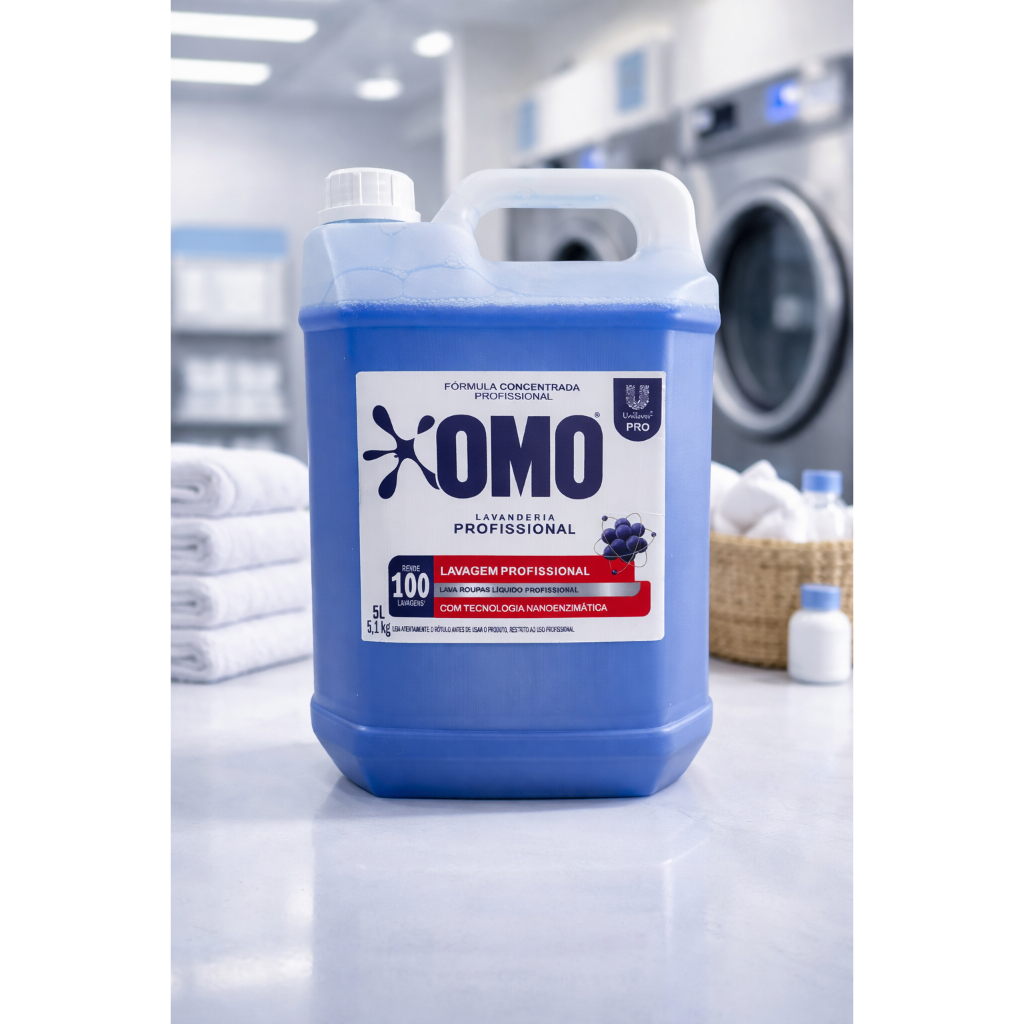 Lava Roupa Liquido Profissional Omo Pro 5 Litros Rende Mais Lavanderia ...
