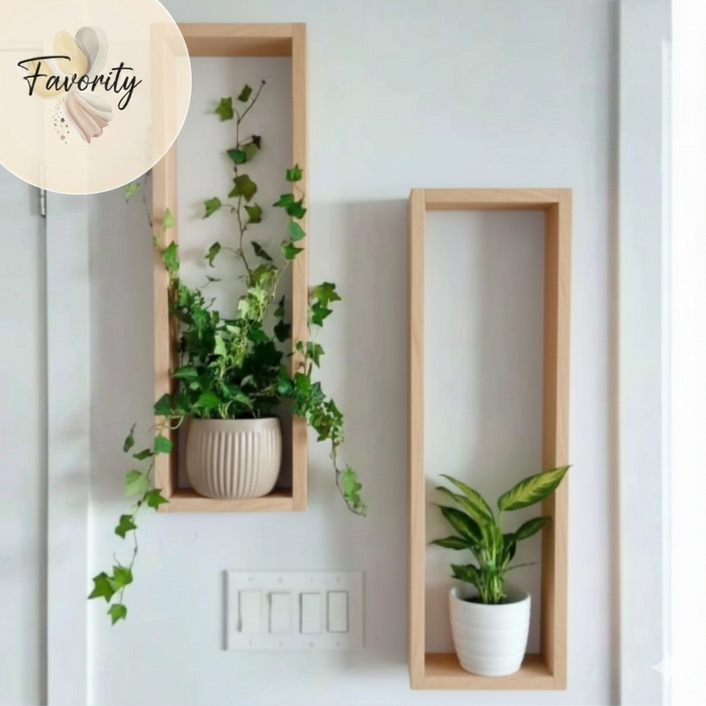 Kit 2 Nichos Retangular Decorativos em Madeira Pinus | Organizador para ...