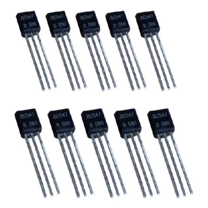 BC547 Transistor Bc547 NPN Para Projetos - Kit 10 Peças | Shopee Brasil
