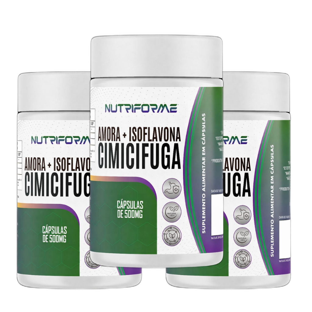 AMORA.ISOFLAVONA + (CI-MI-CI-FU-GA) 120 Capsulas Cada - Original 500mg ...