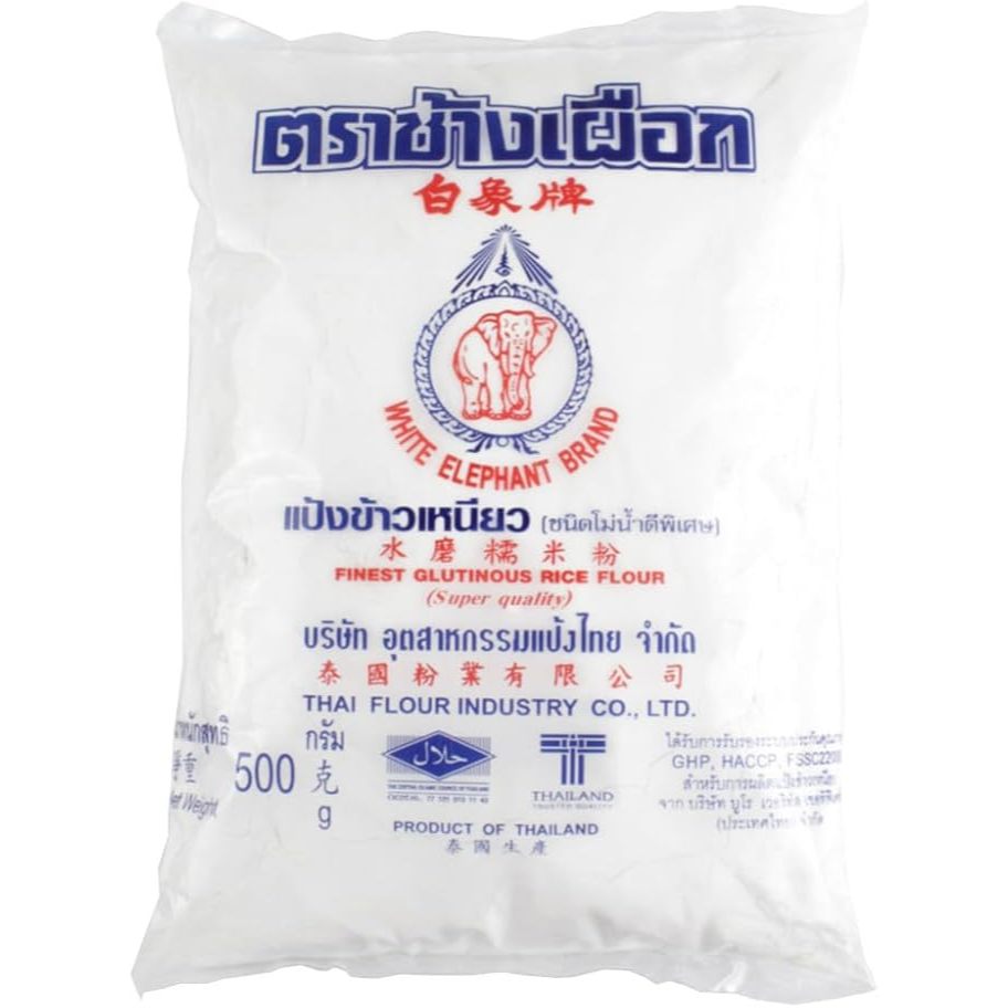 Farinha de arroz glutinoso white elephant para moti e topokki 500g ...