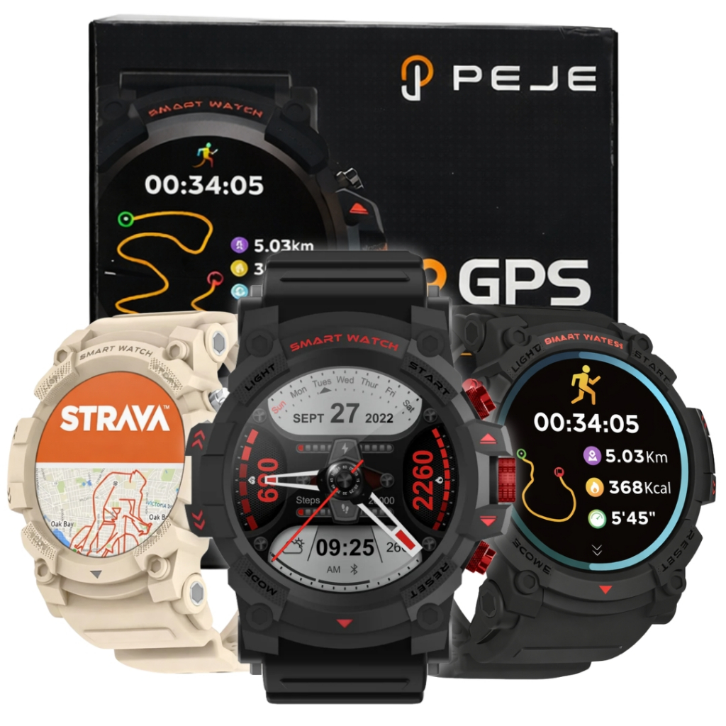 Relógio Smartwatch Peje G01c Militar Masculino Feminino Gps Strava A ...