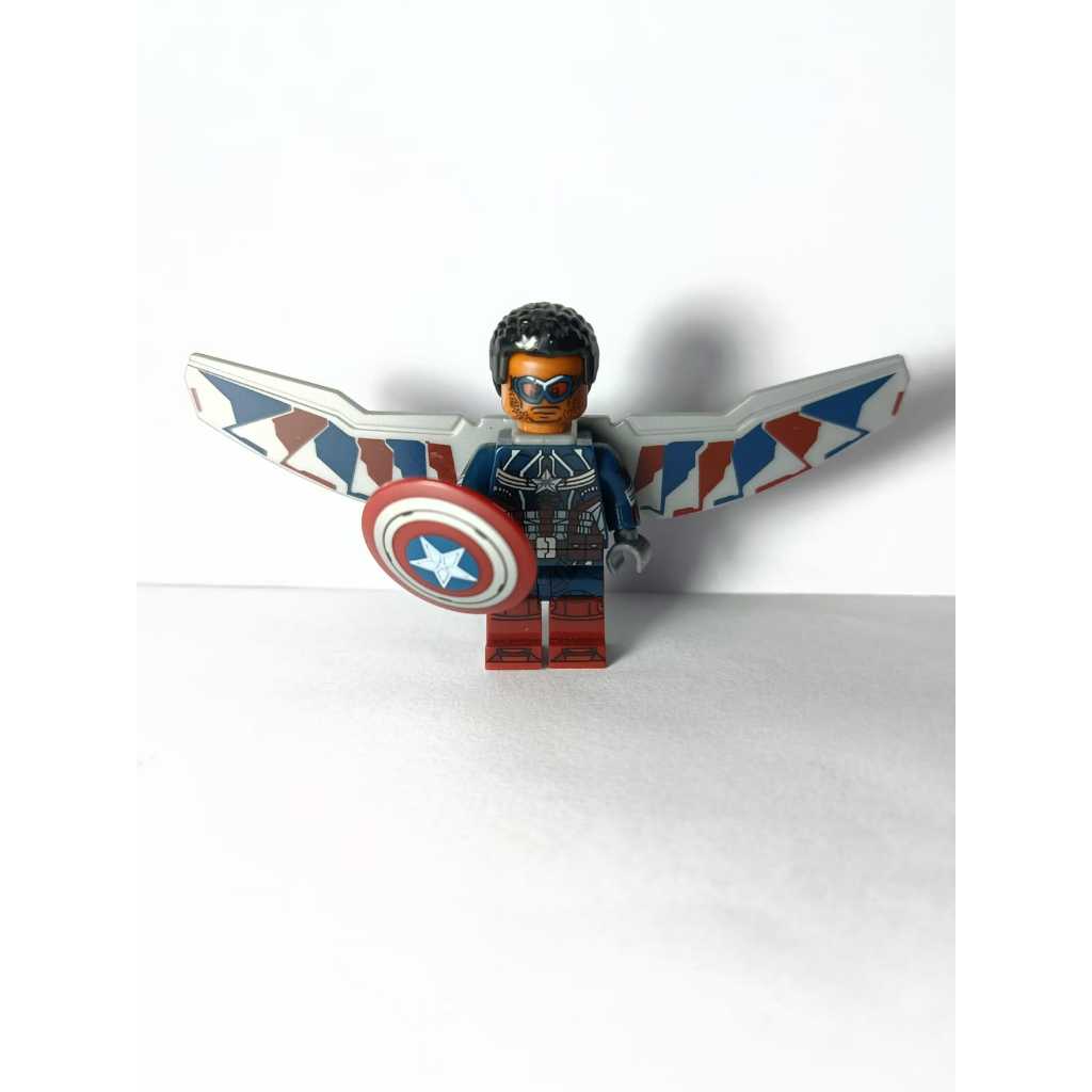 Lego Similar Minifigura Capitão América Falcão Sam Wilson Marvel Blocos ...