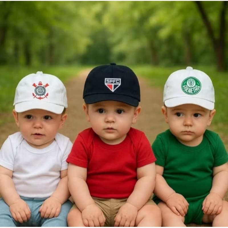 bone baby bebê aba dura times | Shopee Brasil