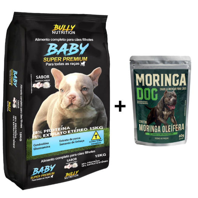 Ração Para Cachorros Filhote Todas as Raças Baby Super Premium 15Kg ...