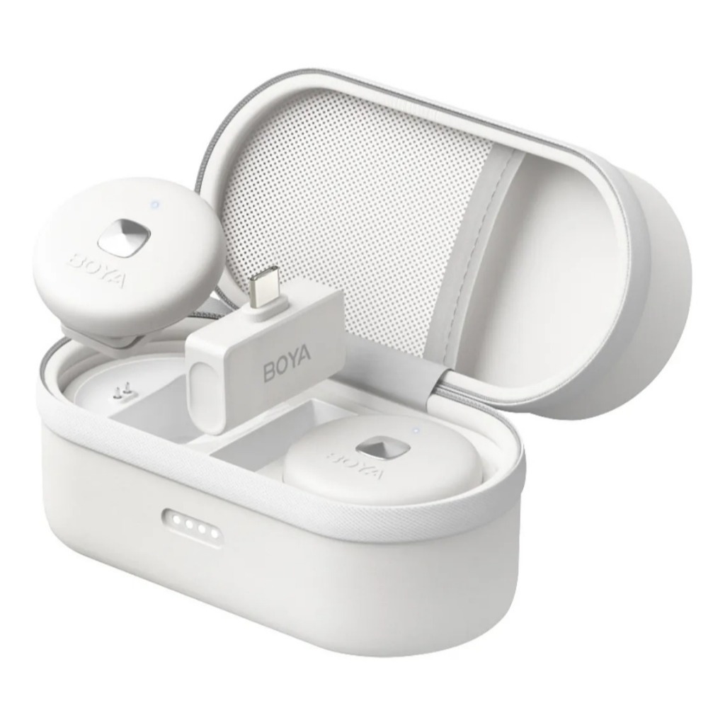 Microfone Sem Fio Boya Omic-u Usb C Lapela Branco | Shopee Brasil