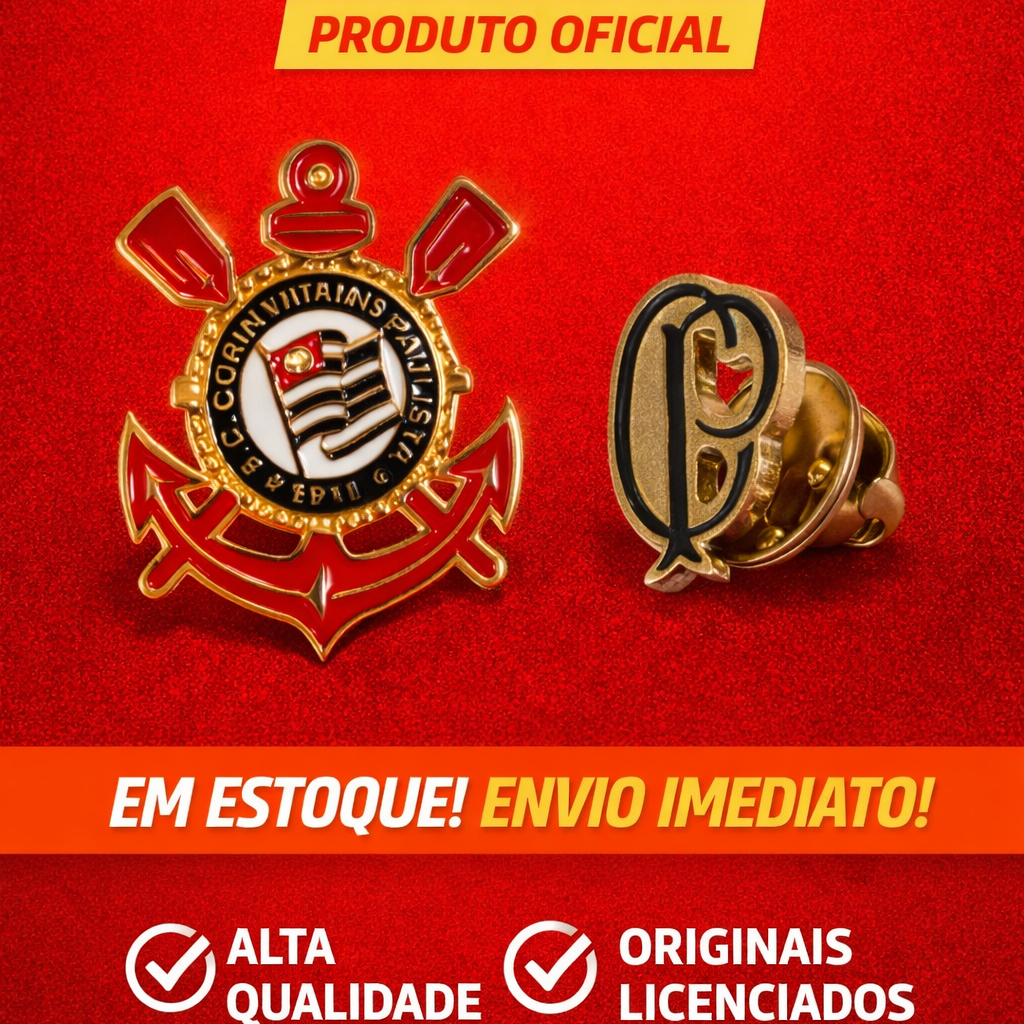 Boton Broche Pin Presente Oficial do Corinthians | Shopee Brasil