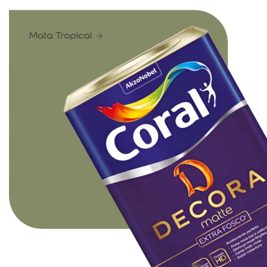 Tinta Acrílica Coral Decora Matte Extra Fosco 16L Parede Interna e ...