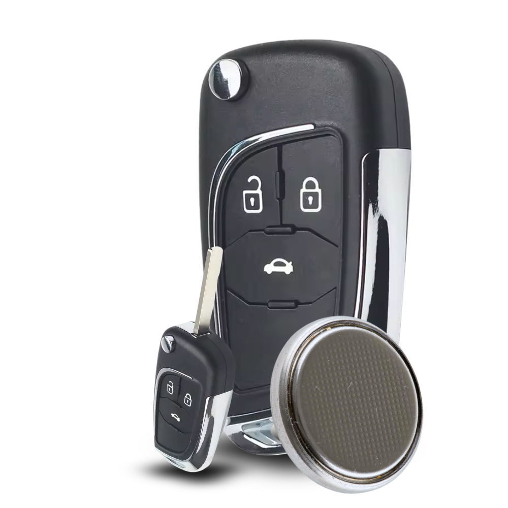 Chave Canivete Capa 3 Botões Gm Onix Prisma Spin Bateria | Shopee Brasil