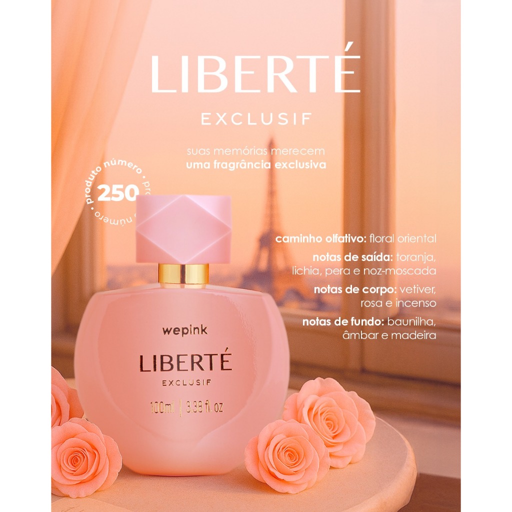 Liberté Exclusif perfume feminino 100ml - Wepink(original) | Shopee Brasil