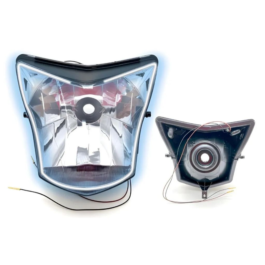 FAROL BROS 160 BLOCO OPTICO COM LED LUZ DIURNO EYE ANGEL DRL BROS 150 ...