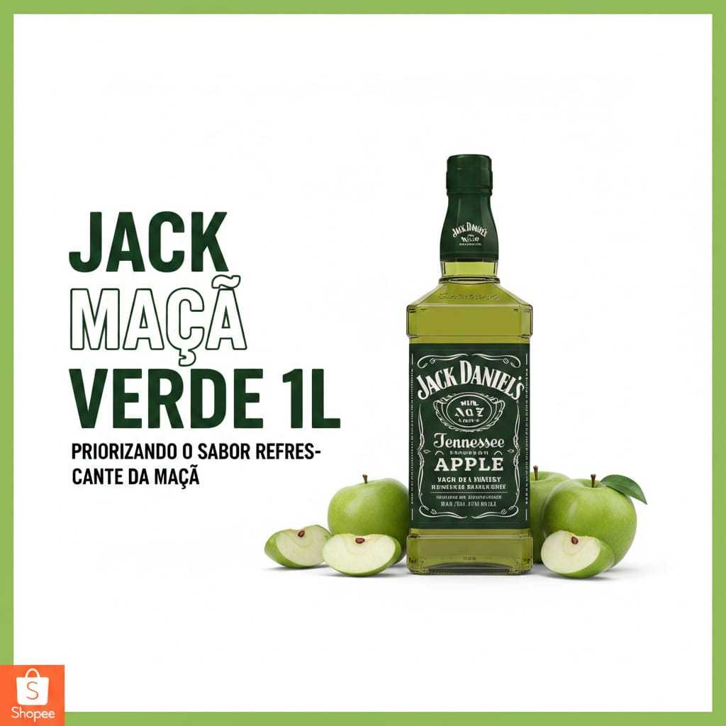 Jackk Maçã Verde 1L | Shopee Brasil