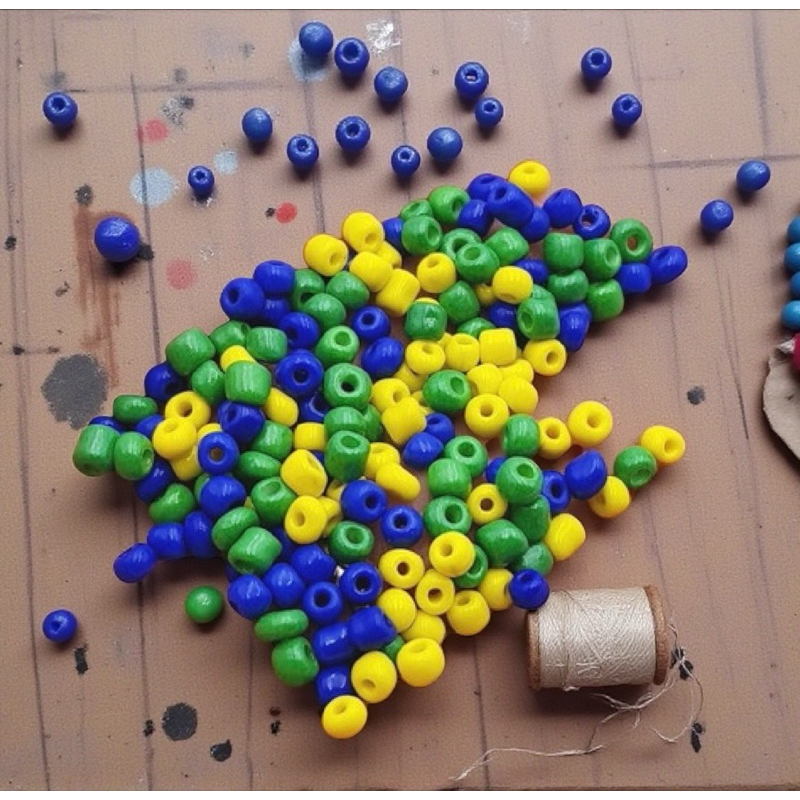 Kit Miçanga de Vidro 6/0 3x4mm Furo Passante para bijuterias Cores ...