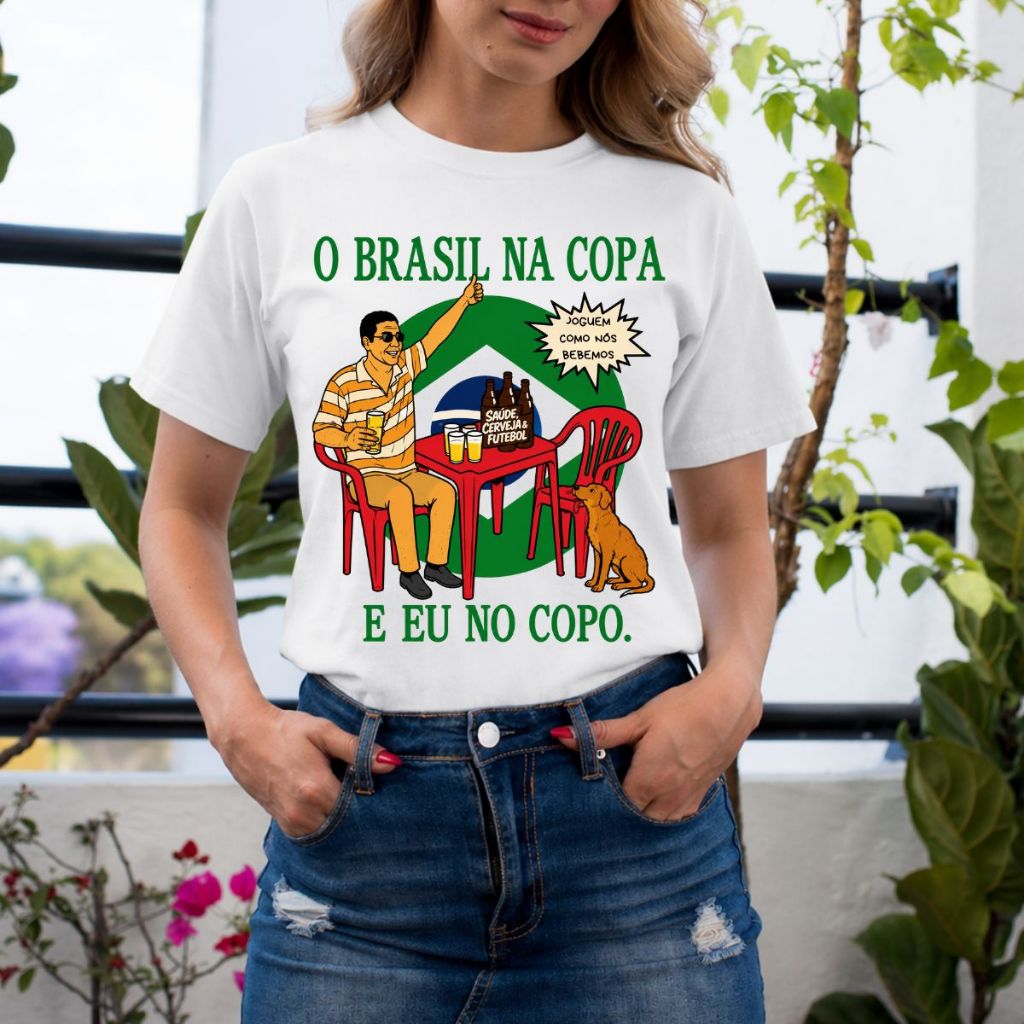 Blusas Femininas Do Brasil O Brasil Na Copa 100% Algodão Qualidade ...