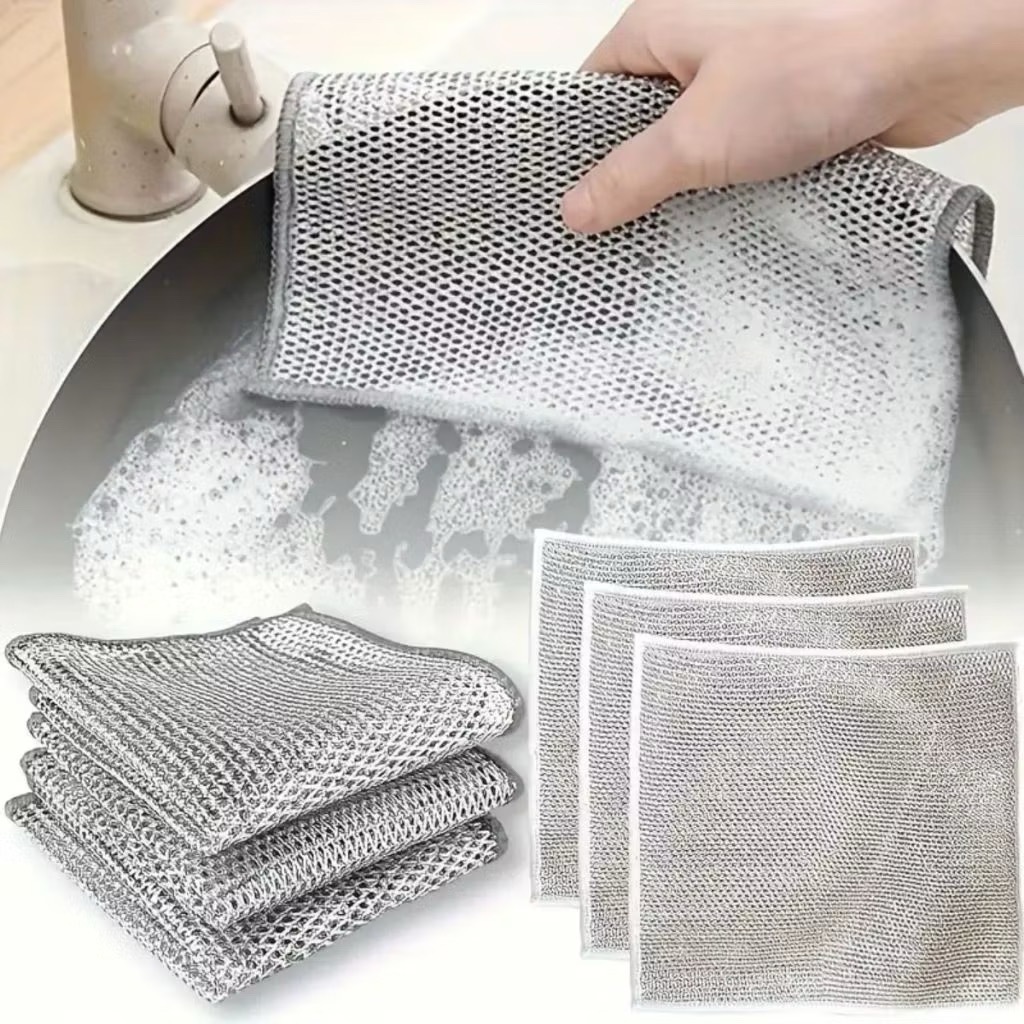 Kit 5/10/15/20 Panos De Limpeza Aço Premium Arear Panela Fogão Toalha ...