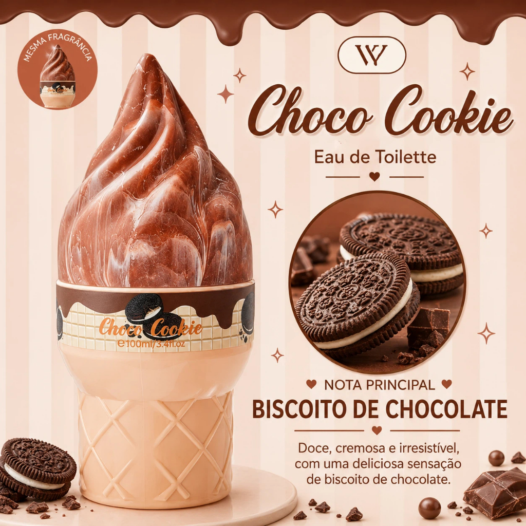 Perfume WY ICE CREAM Choco Cookie 100ML Gourmand Unissex Doce | Shopee ...
