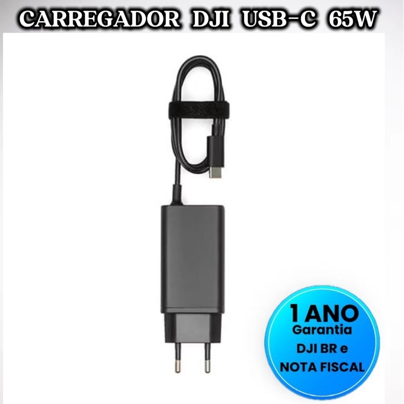 Carregador Dji Original de tomada USB-C DJI 65W BR - DJI1030 | Shopee ...
