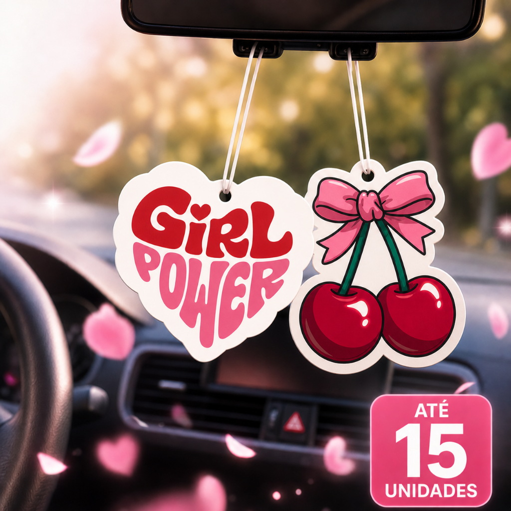 15 Aromatizador Automotivo Feminino Girl Power | Cheirinho Doce Suave ...