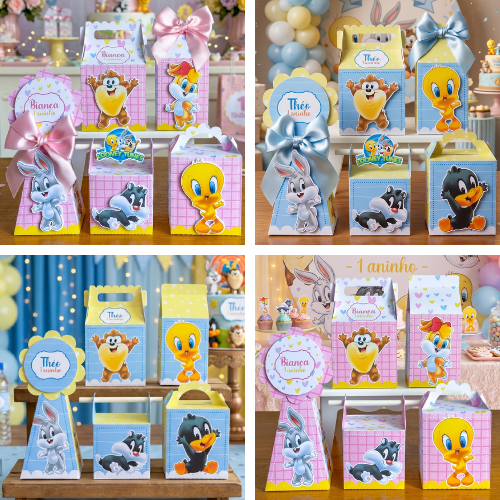 Kit Festa Baby Looney Tunes - Papelaria Personalizada - PEGUE E MONTE ...