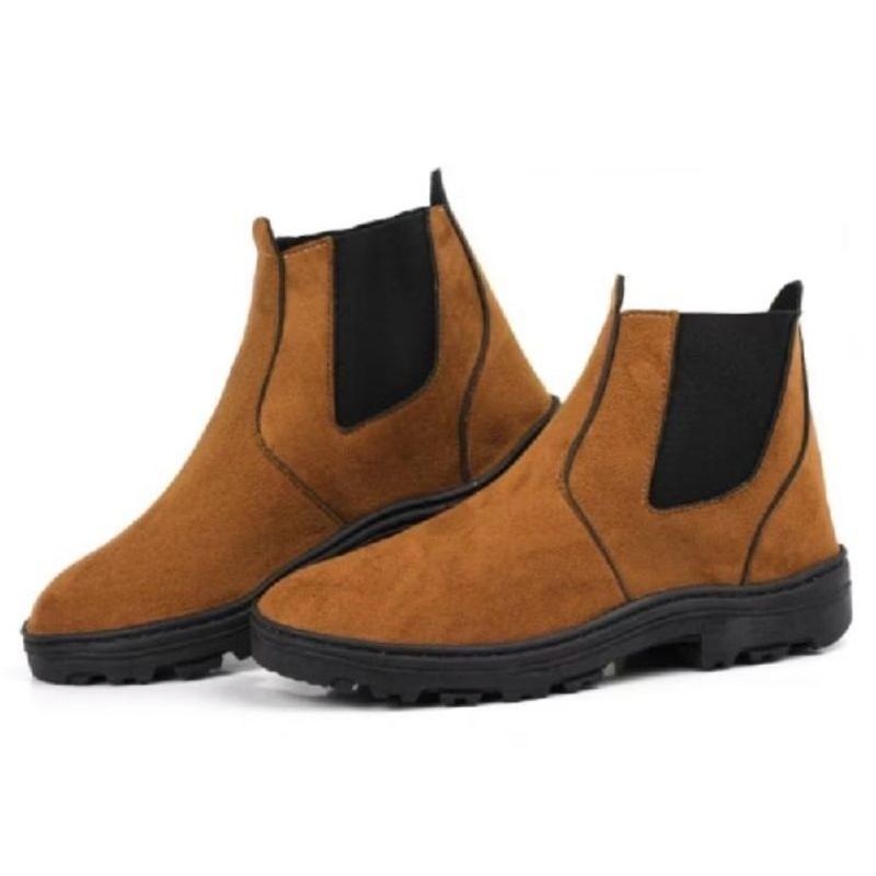 butina,Bota Chelsa Masculina, camurça ,com Sola de Borracha ...