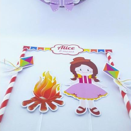 Topo de Bolo Cake Topper Festa Junina | Shopee Brasil