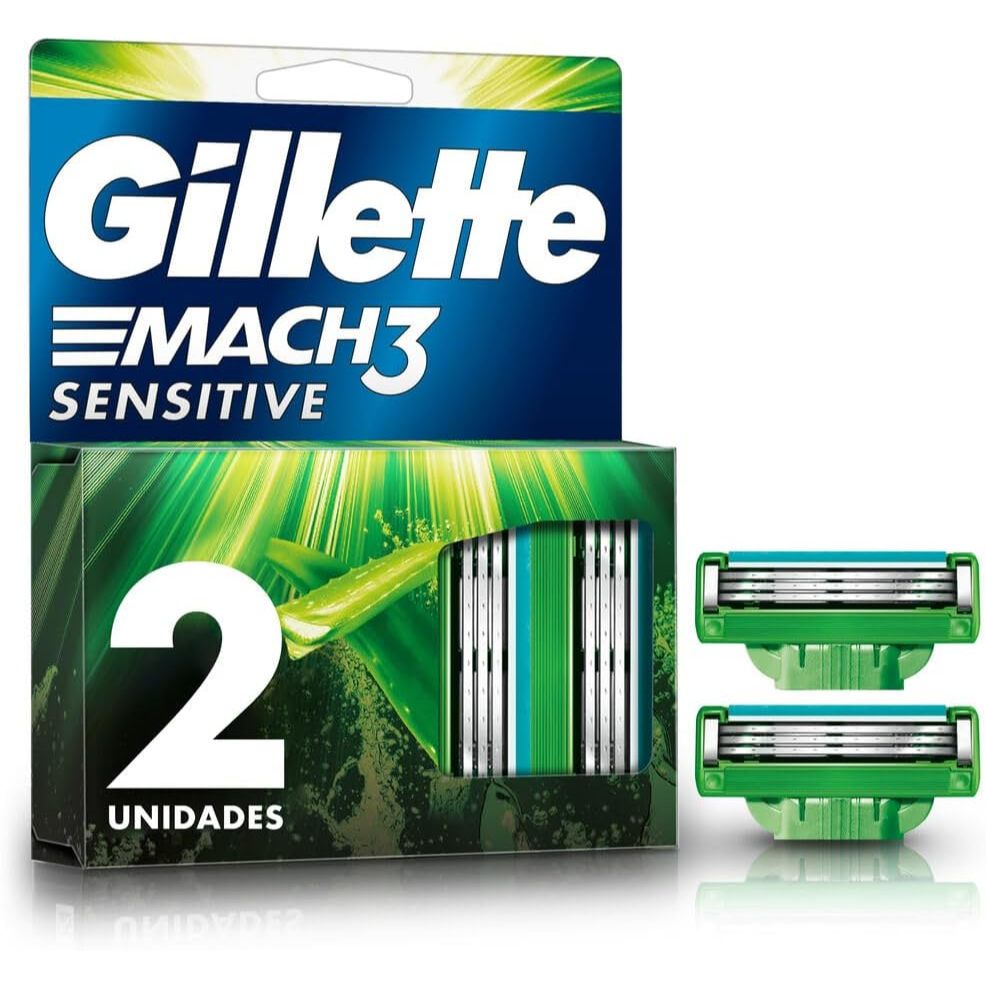 Carga Gillette Mach 3 Sensitive C/2 | Shopee Brasil
