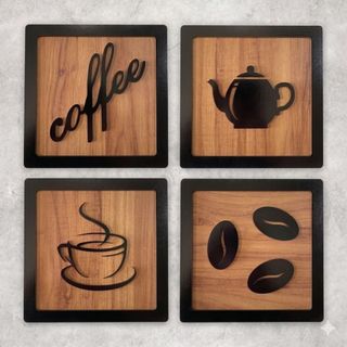 Kit Quadros Decorativos P/ Cantinho Do Café - Coffee Moderno | Shopee ...