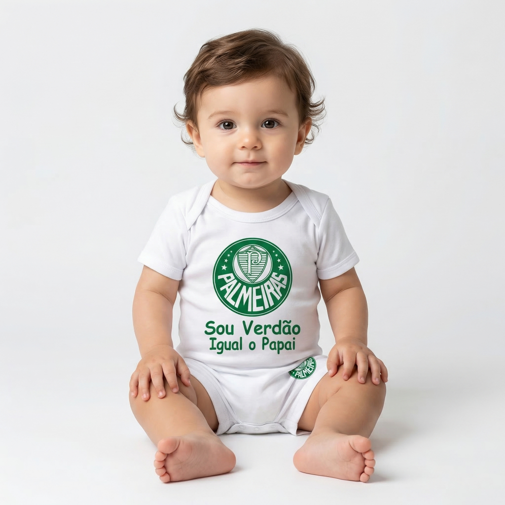 Body Infantil Bebê Palmeiras Menino Short Conjunto Futebol Infantil ...