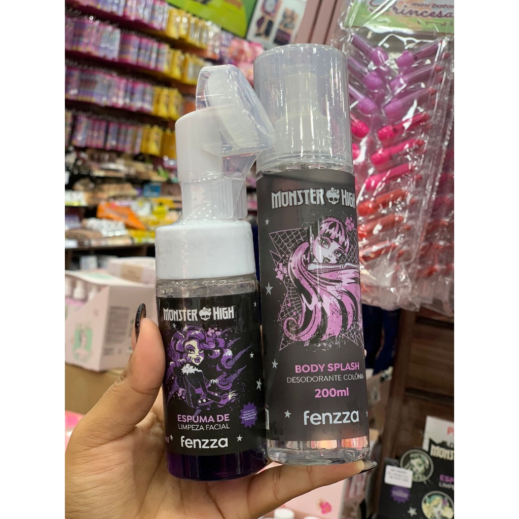 Kit Fenzza Monster High Espuma de Limpeza Facial + Body Splash 200ml ...
