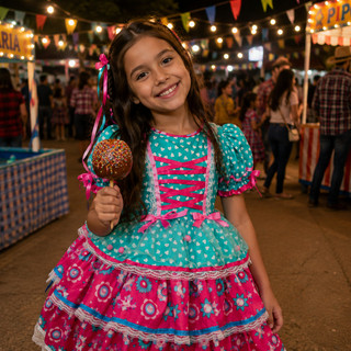 Vestido Infantil Menina Festa Junina Quermesse Festa Julina | Shopee Brasil