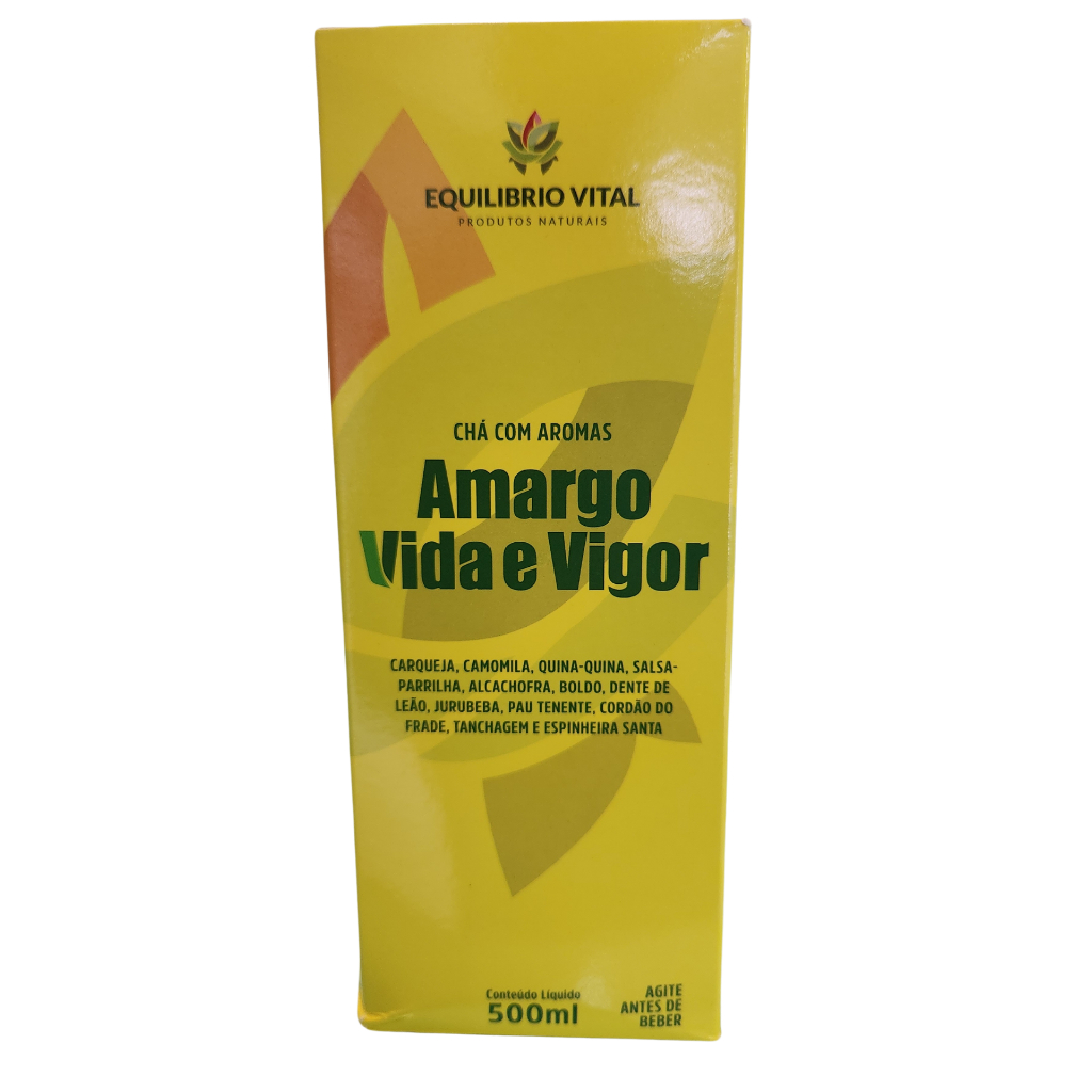 Chá Amargo Líquido Vida E Vigor 500ml Suplemento Natural Ervas ...