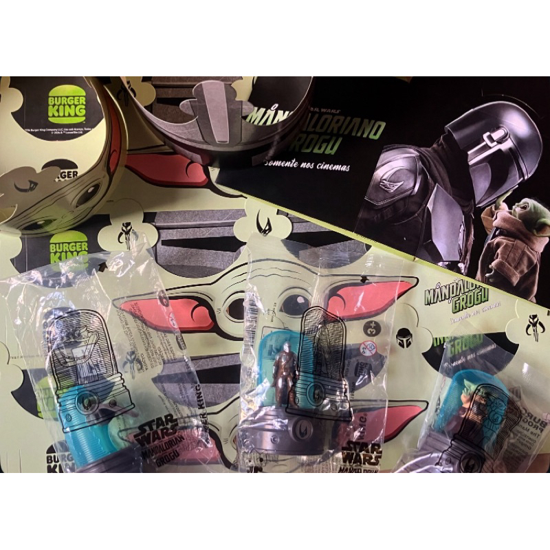 Kit coroas e figura de ação Burguer King Star Wars: O Mandaloriano e ...