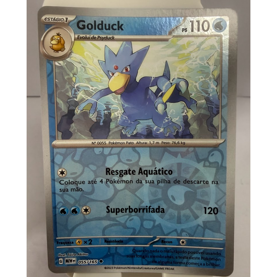Carta Pokémon Golduck (055/165) Brilhante Reversa - Coleção 151 ...