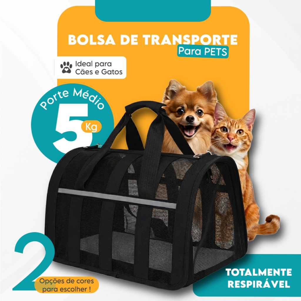 Bolsa Mala Transporte Pet Cachorro Gato Viagem Avião Material ...