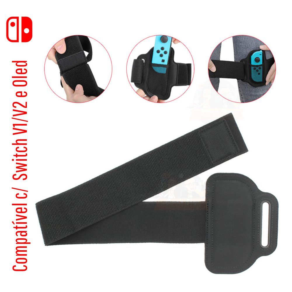 Cinta Faixa elástica de perna ajustável para joy con - nintendo switch ...