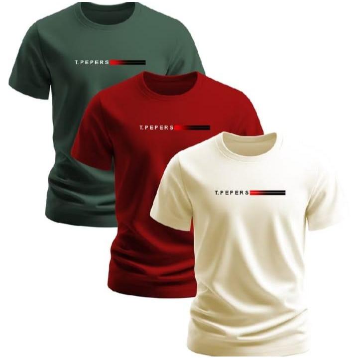 Kit 3 Camisetas Masculina Casual Algodão 100% Puro | Shopee Brasil