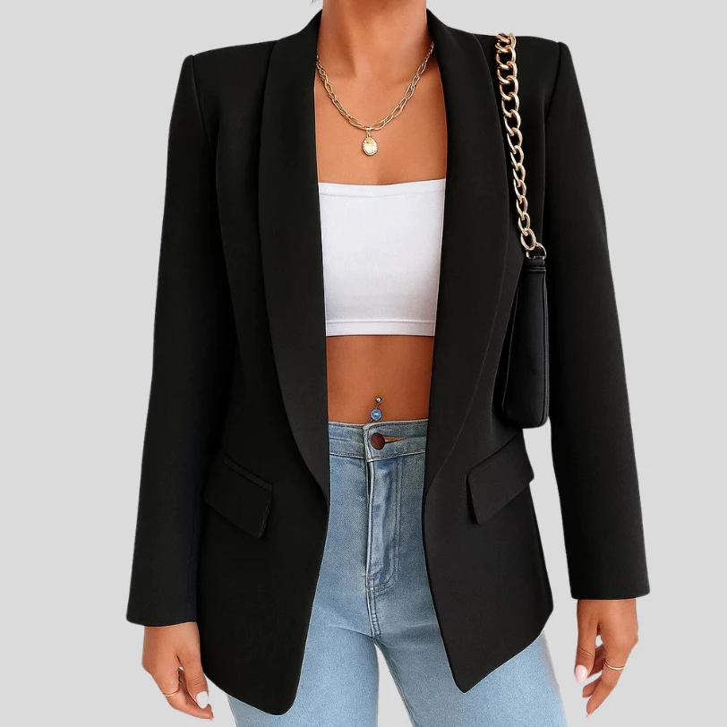Max Blazer Feminino Alfataria Manga Longa Social Casaco Longo | Shopee ...