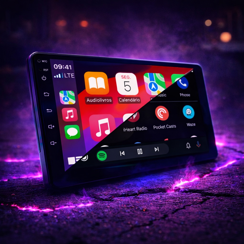 Central Multimídia H-tech Mp5 9pol Ht-9127 Carplay/android | Shopee Brasil