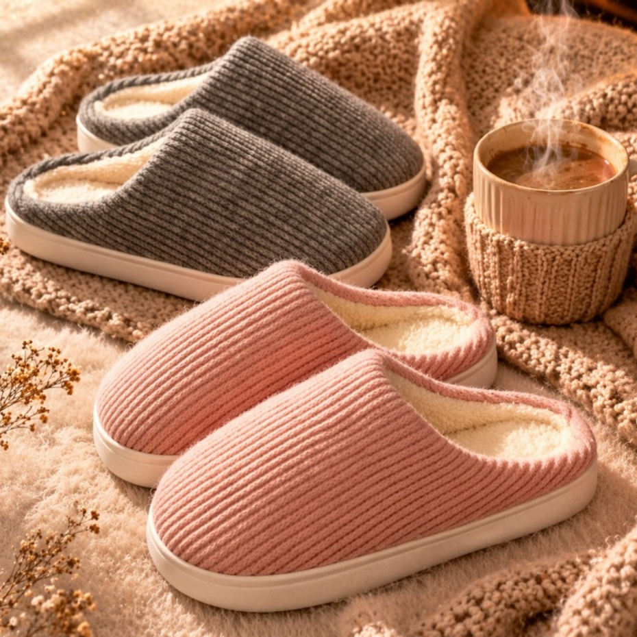 Pantufa Chinelo Confortável Antiderrapante Sola Borracha Inverno Frio ...