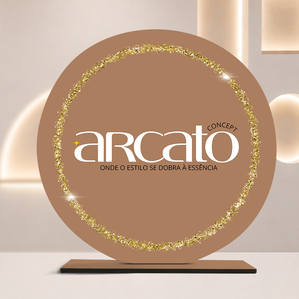 Placa Logo Personalizada Redonda com Base Logomarca Empresa Empresarial ...