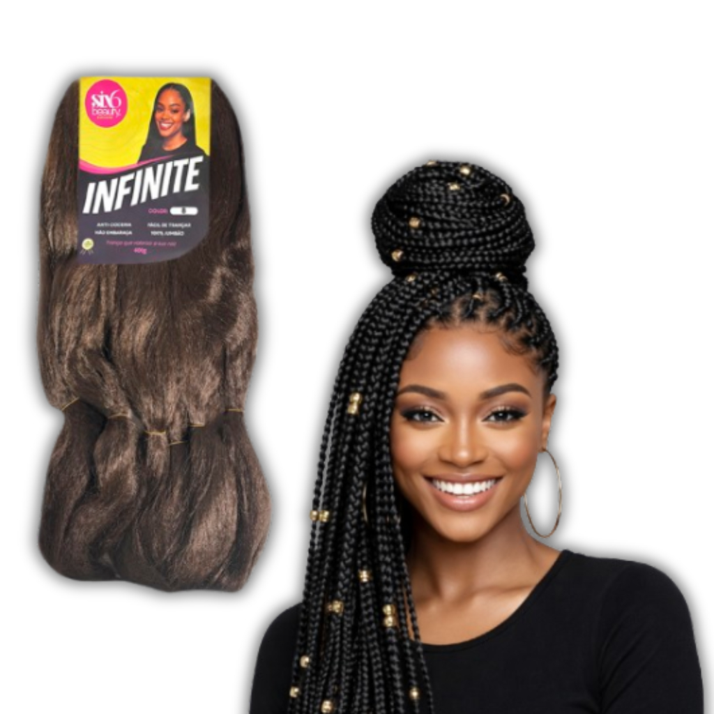 Cabelo Jumbo INFINITE 400g SIX BEAUTY Box Braid Hair | Shopee Brasil