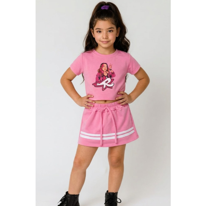 Roupa Conjunto Infantil Emilly vick Short Saia Emilly vick Turma Dos ...