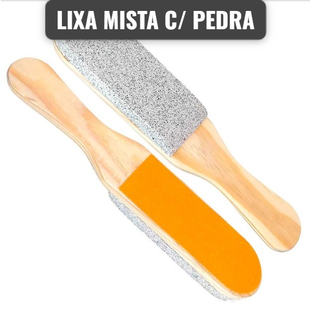 Lixa para os Pés com Pedra Pomes, Lixa Mista p/ Pedicure | Shopee Brasil