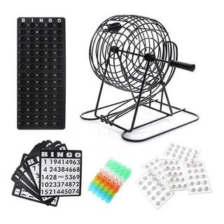 Jogo De Bingo Completo Com Globo De Metal 75 Bolas Cartelas ...