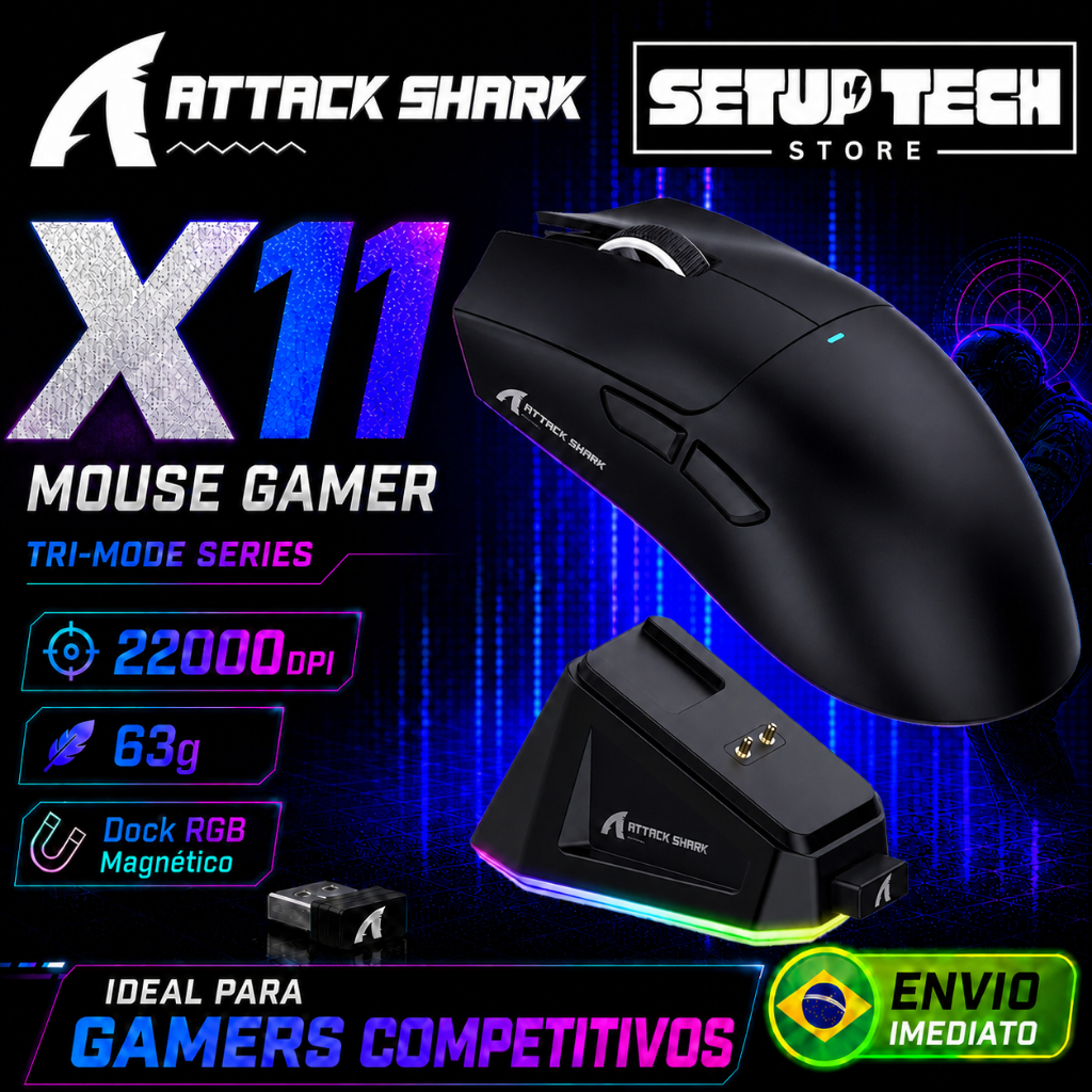 Mouse Attack Shark X11 em Oferta | Shopee 2026