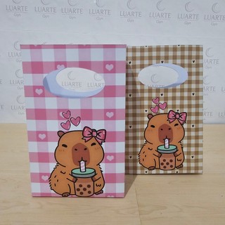 Sacolinhas Personalizada Boca de Palhaço PEQUENA Capivara Cute ...