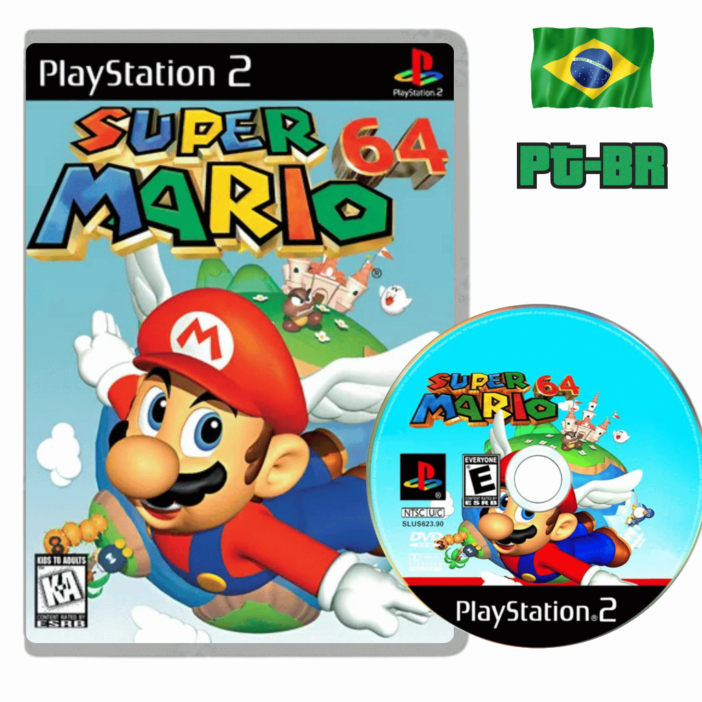 Super Mario 64 – Playstation 2 (Mídia Física) Legendado PT-BR ps2 ...
