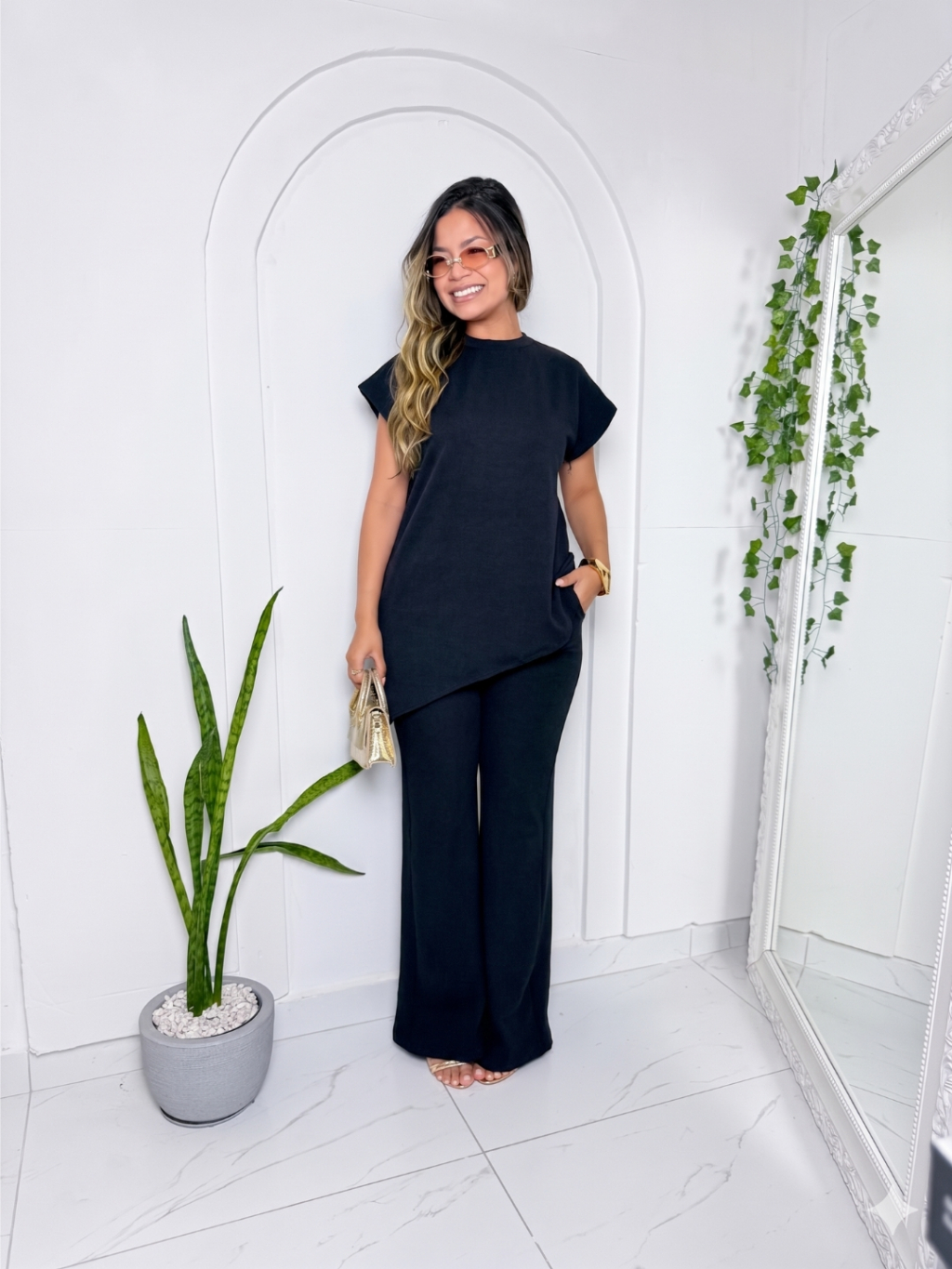 Conjunto Feminino Moletinho Conjunto para Inverno Moda Casual Gringa ...