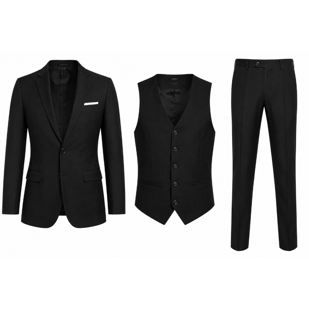 Kit Terno Preto Completo Masculino Social Slim Para Casamento e Cultos ...